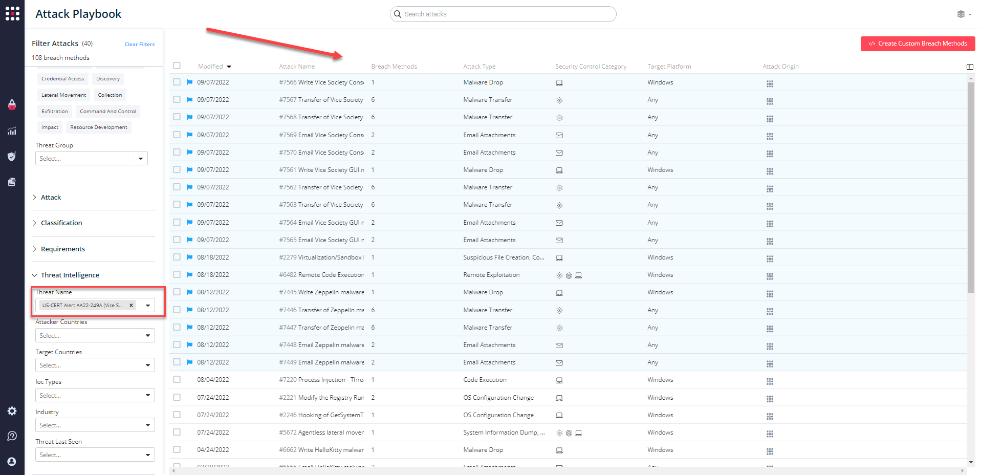 SafeBreach Adds Coverage for Vice Society Attacks (US-CERT AA22-249A)