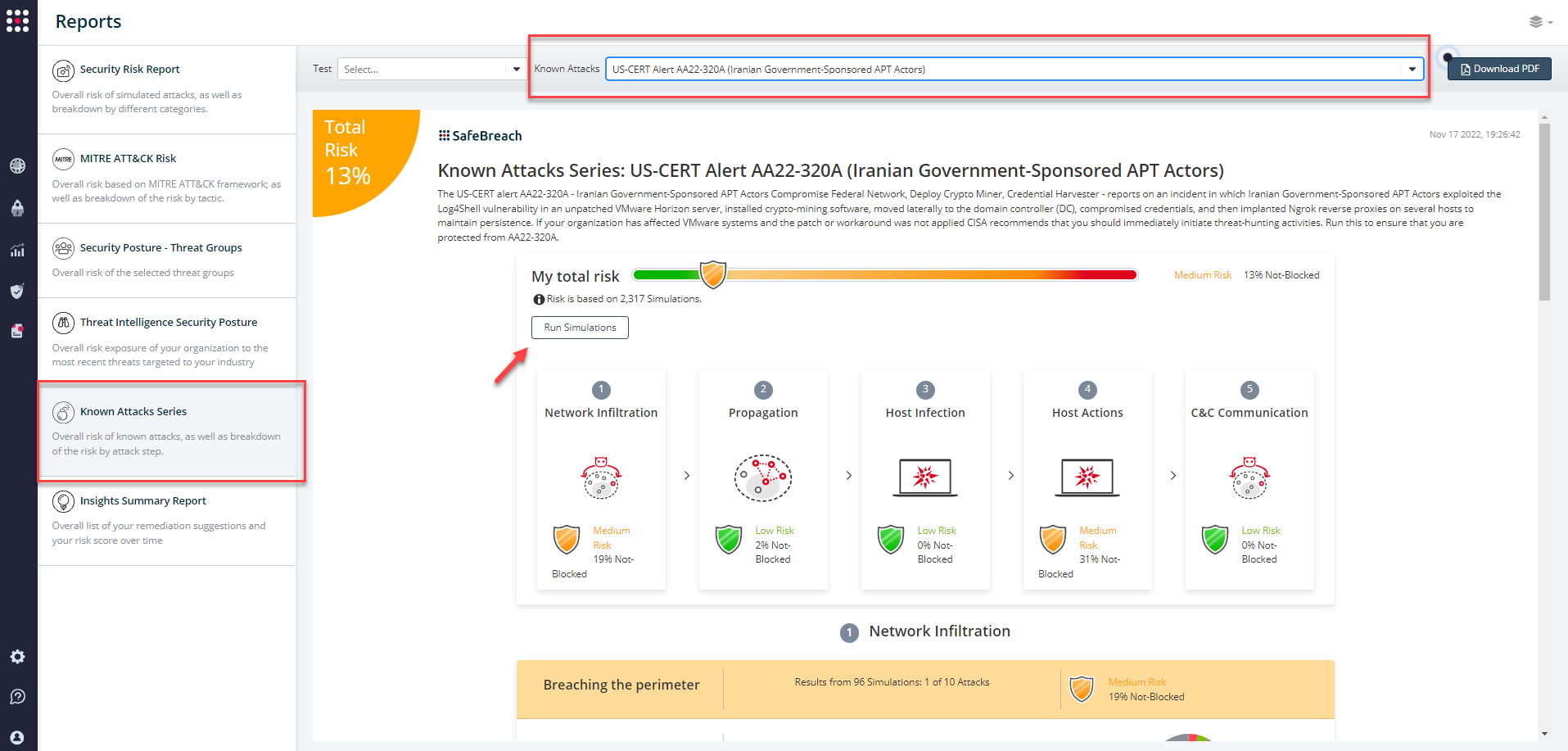 SafeBreach Coverage for US-CERT Alert (AA22-320A) – Iranian State ...