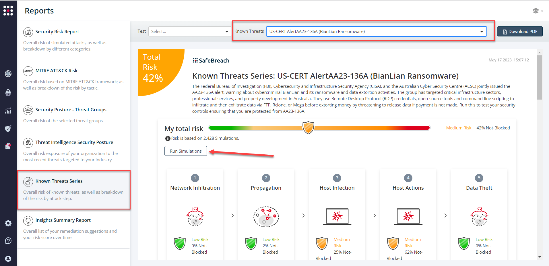 SafeBreach Coverage for US-CERT Alert (AA23-136A) – BianLian Ransomware ...