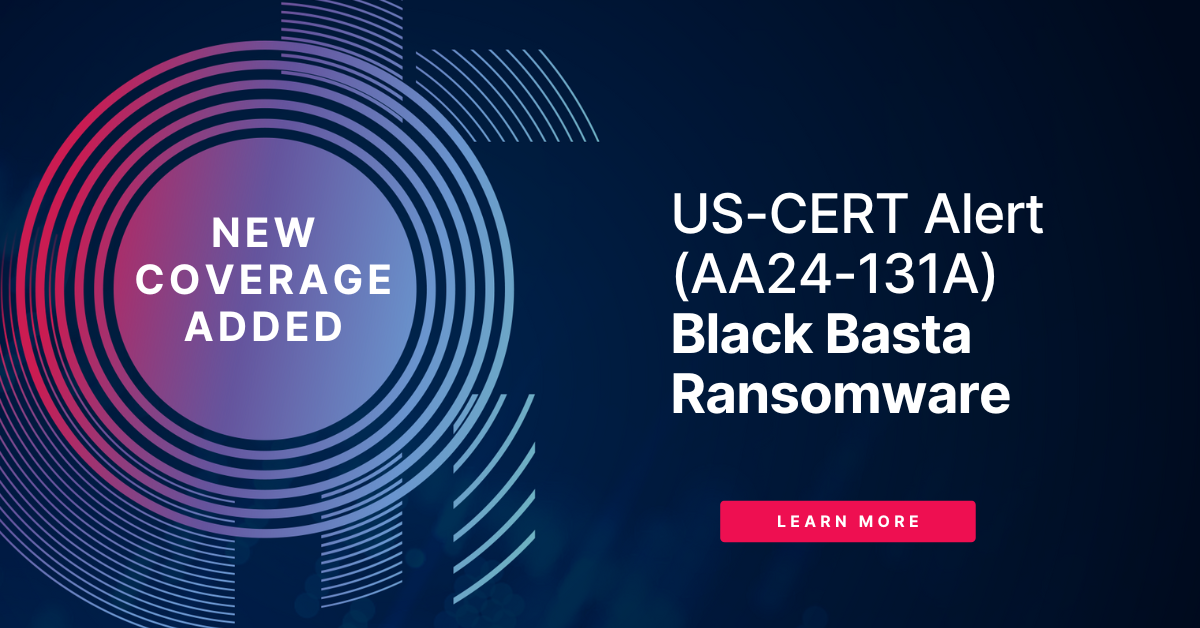 Black Basta Ransomware: AA24-131A