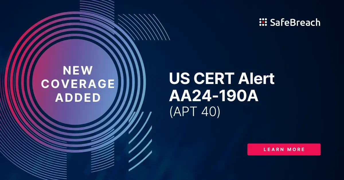 PRC-Sponsored Group APT40: AA24-190A